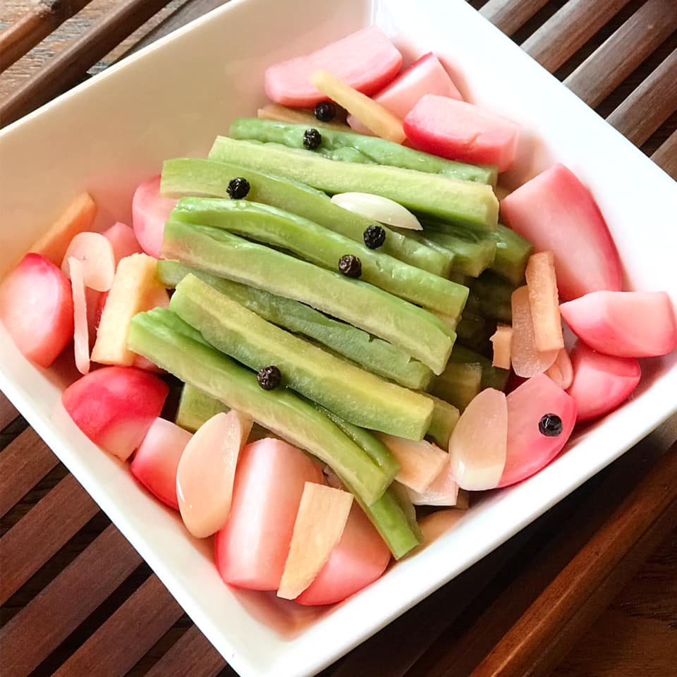 Simple Ampalayang Atchara with Labanos
