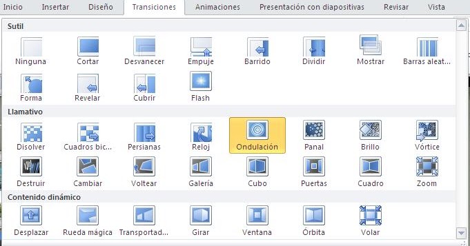 Sesiones de Aprendizaje: Sesión de Aprendizaje: Transiciones en PowerPoint