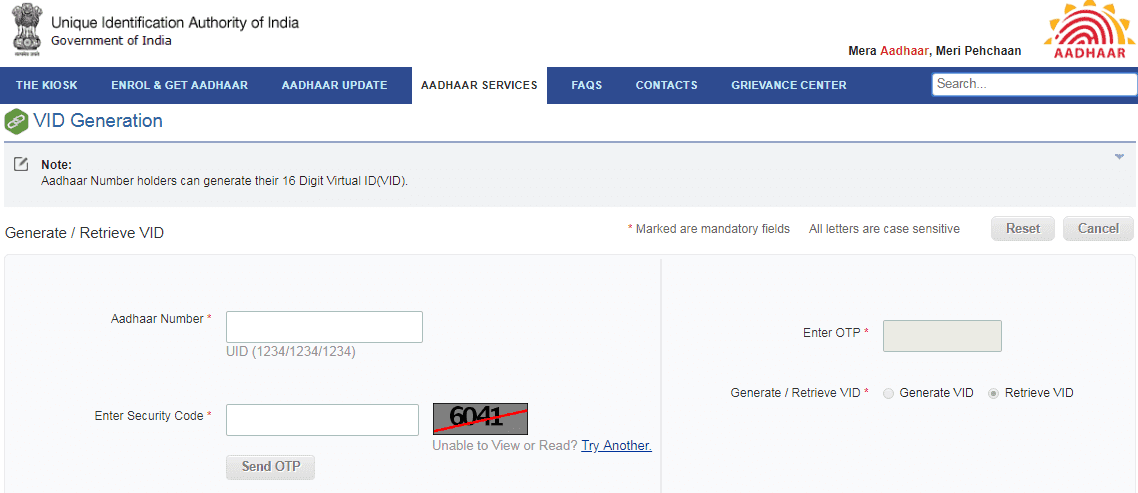 What is Aadhaar Virtual ID (VID) and how to generate it