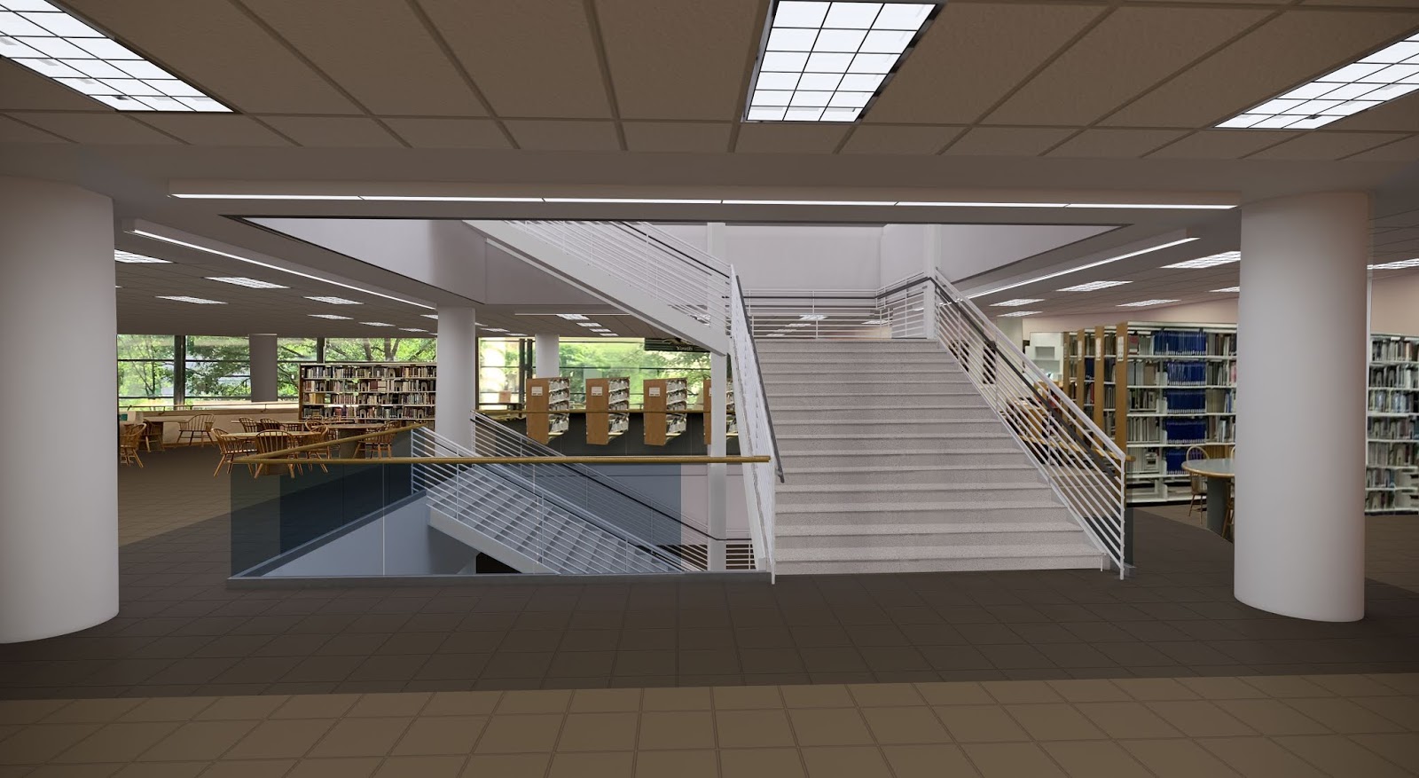 Central Library Monumental Stairs Construction Project Begins September 16