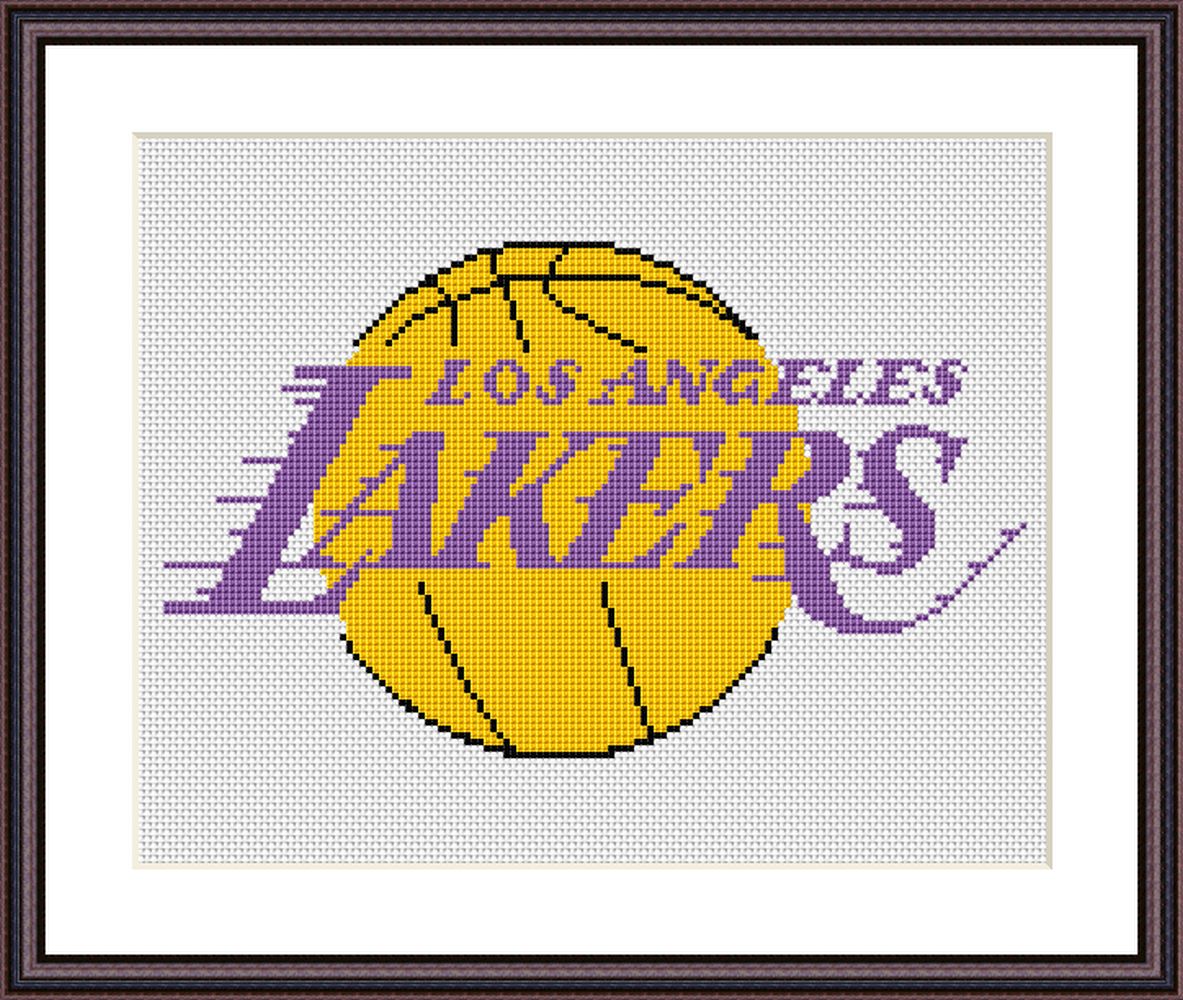 Tango Stitch easy cross stitch designs: Los Angeles Lakers cross stitch ...