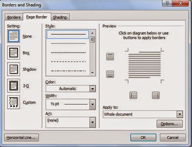 Cara Membuat Border, Page Border Dan Shading di Ms Word ...