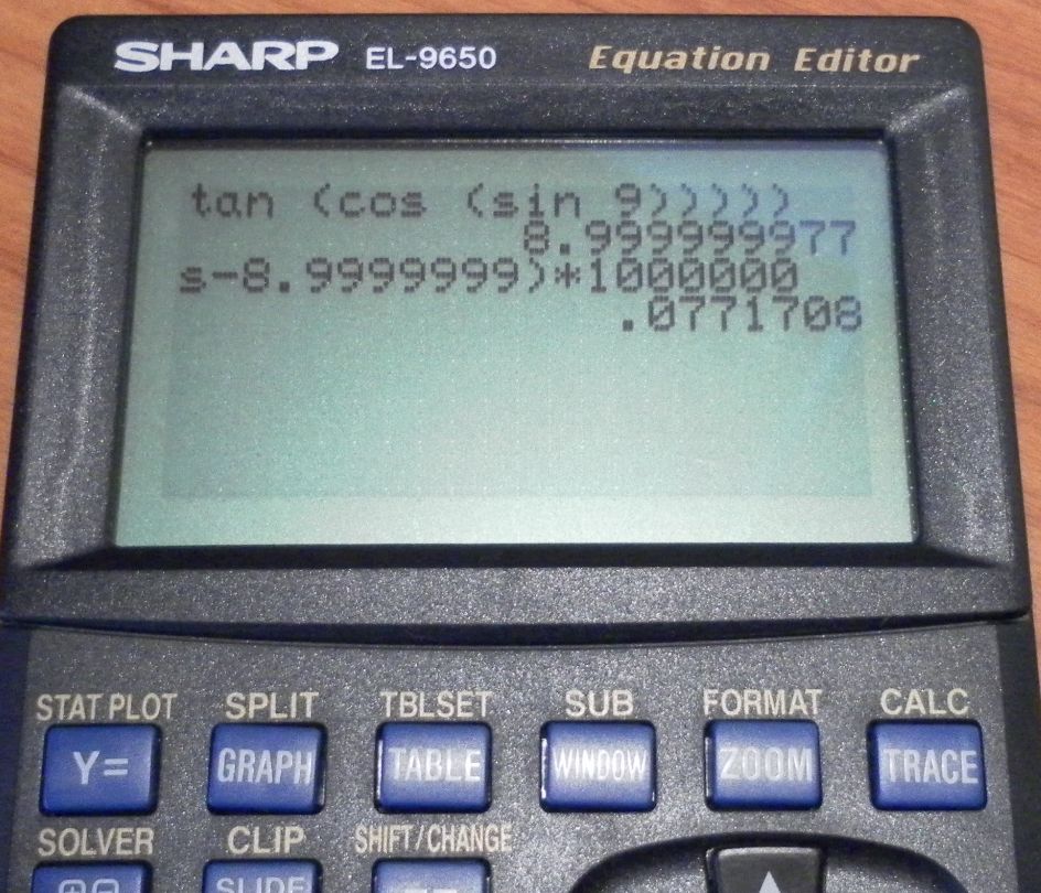Sharp EL-9650 Equation Editor - This one fom 2001