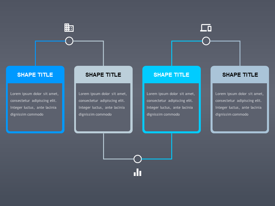 Horizontal Linked Process PowerPoint Templates - PowerPoint Free