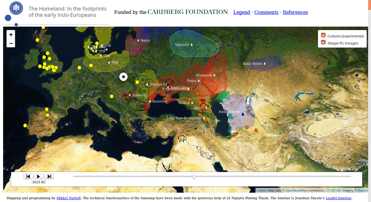 Time-lapse interactive map of ancient DNA and cultures from Europe and ...