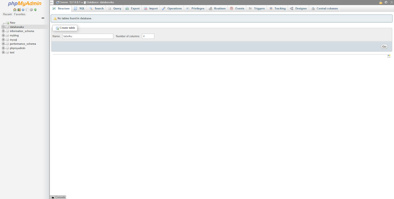Cara Membuat Tabel Database MySQL di XAMPP