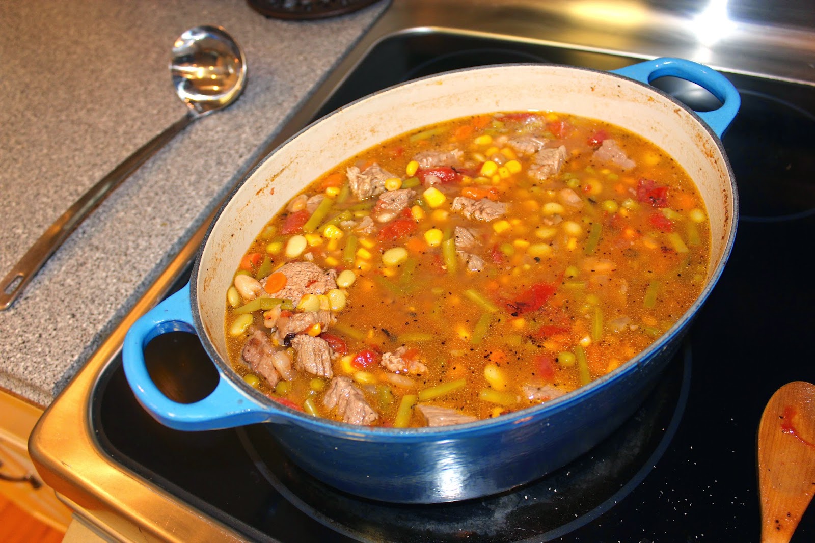 A Touch of Sanity...: Vegetable Beef Stew or Beetle Bug Stew to our kids!