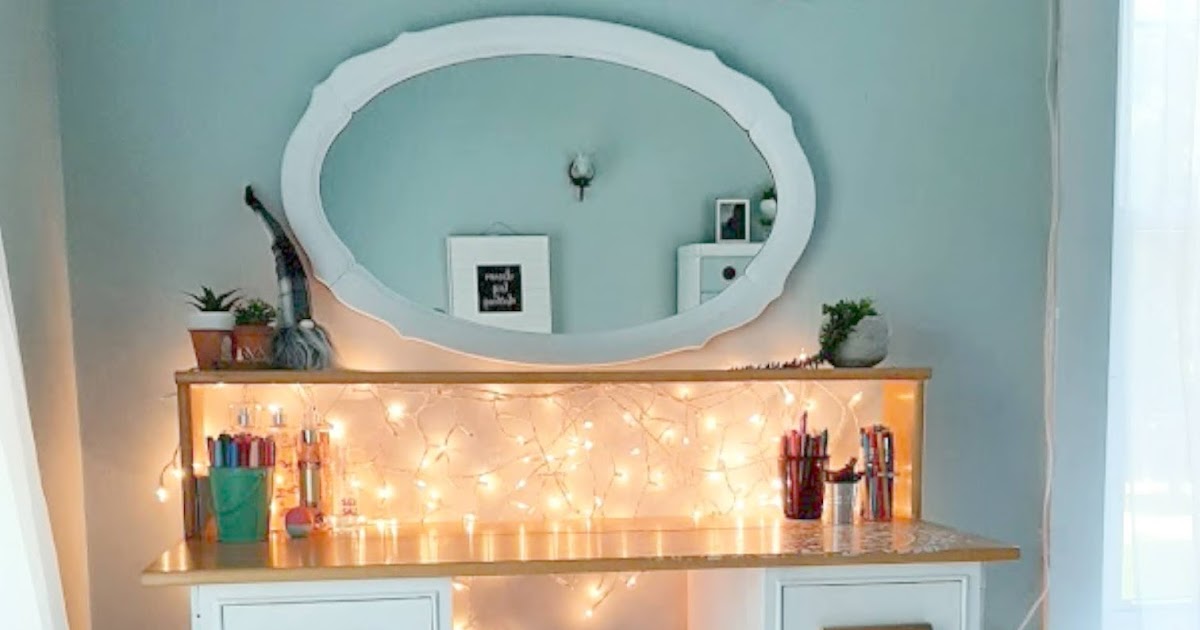 Kammy's Korner: Easy Tween Vanity Desk Built From Nightstands