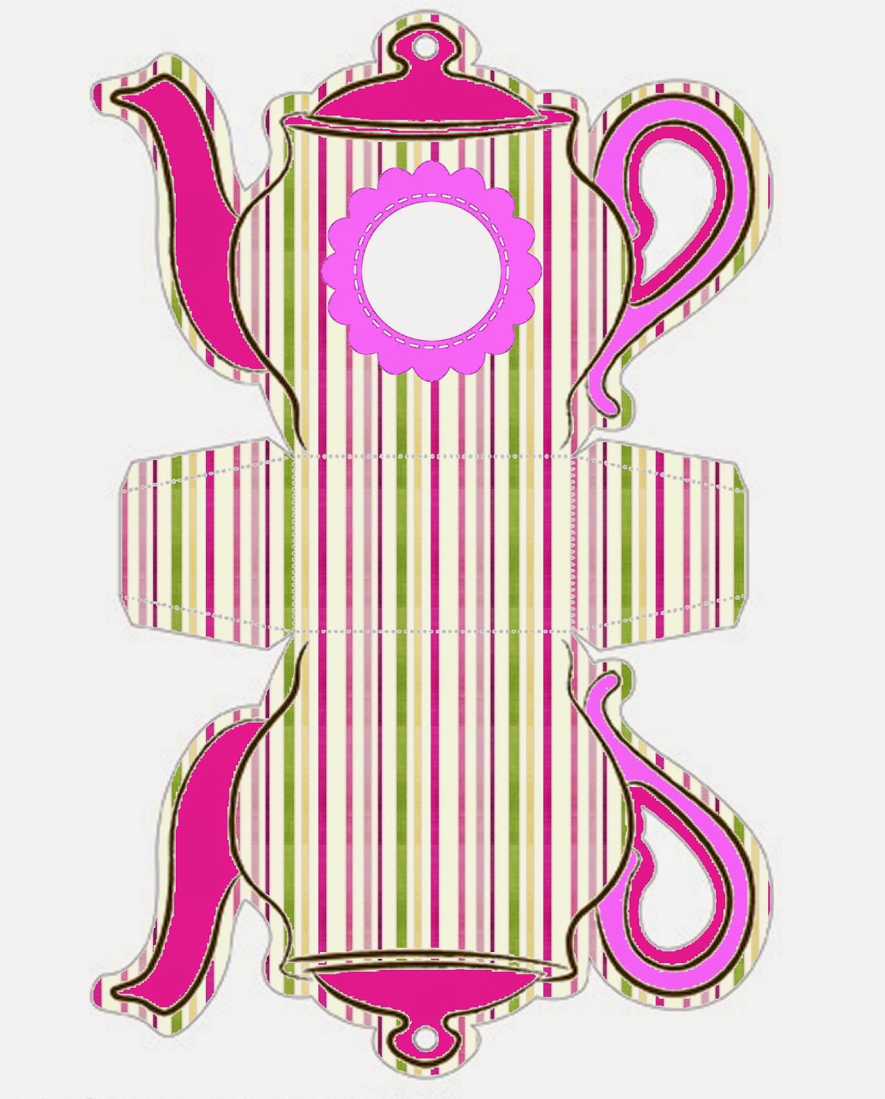 Colored Stripes: Teapot Free Printable Boxes. - Oh My Fiesta! in english