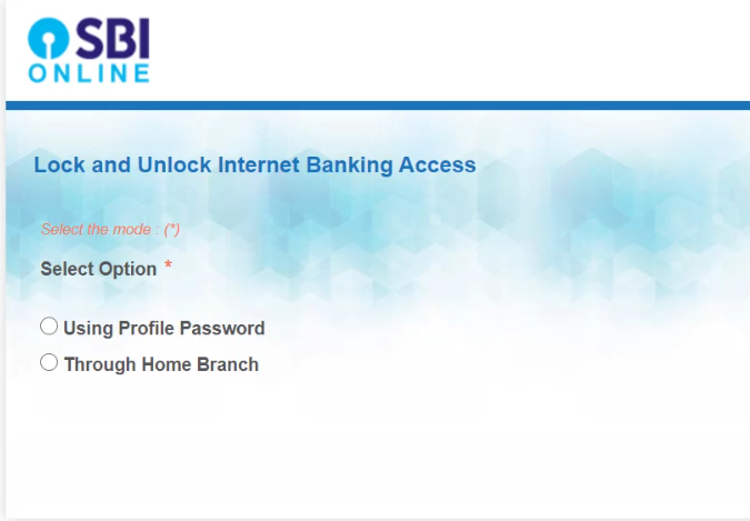 How to lock and unlock SBI Internet Banking online?