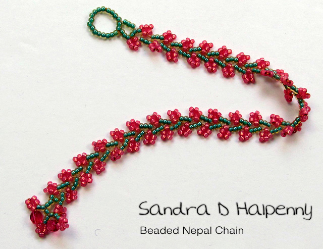 Bead Patterns and Ideas : Beaded Nepal Chain Stitch - Learn How