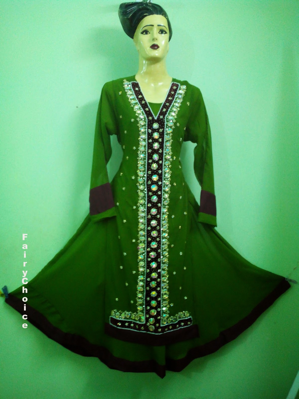 Fairy Choice: Velvet and Naag Beautiful Handwork Dress with Plazo