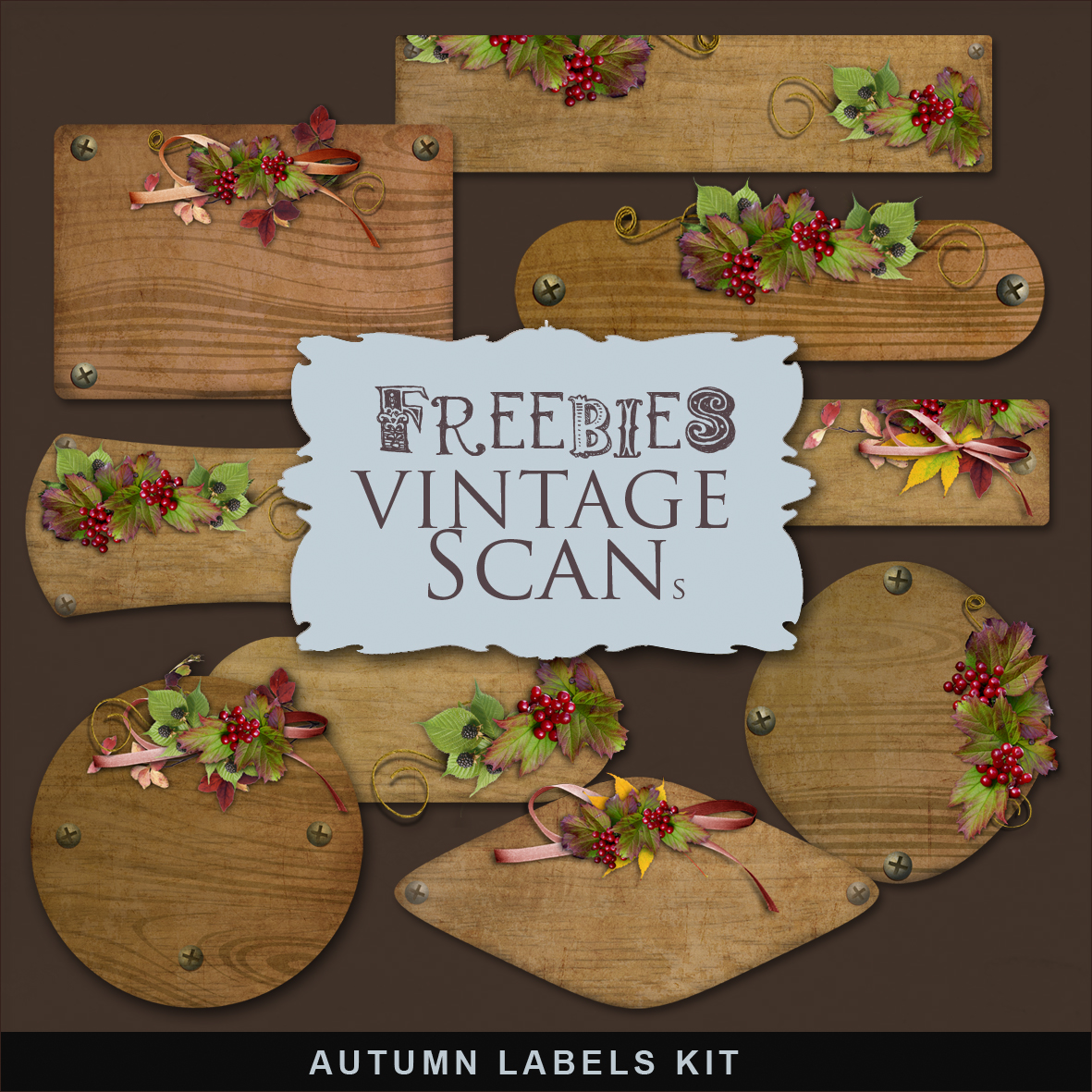 New Freebies Kit of Beautiful Autumn Labels:Far Far Hill - Free ...