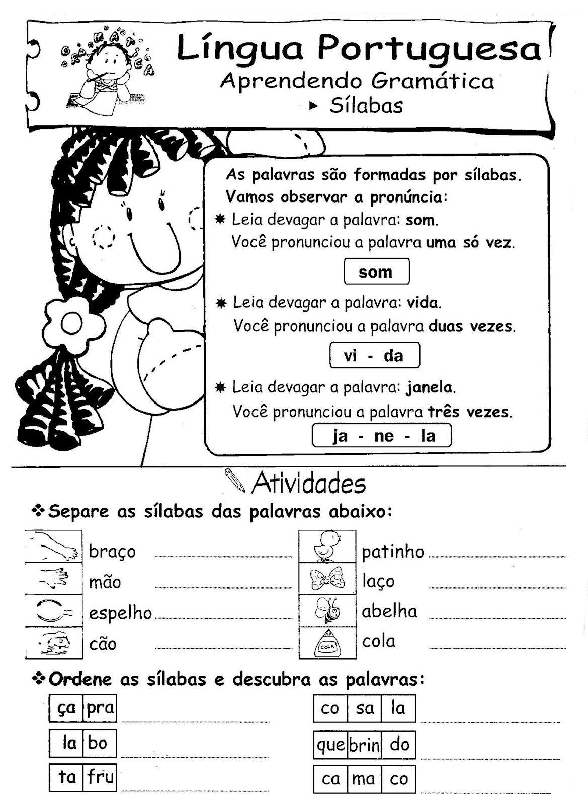 Atividades 3º Ano Portugues - EDUCA