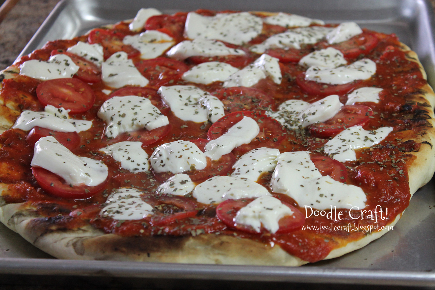Italian Roma Tomato Mozzarella Grilled Pizza!
