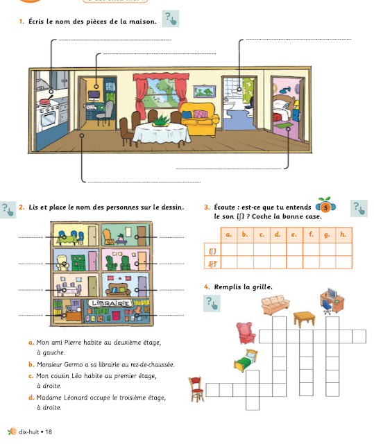 Aprende francés con la seño Aurélie: Les meubles de la maison 6A