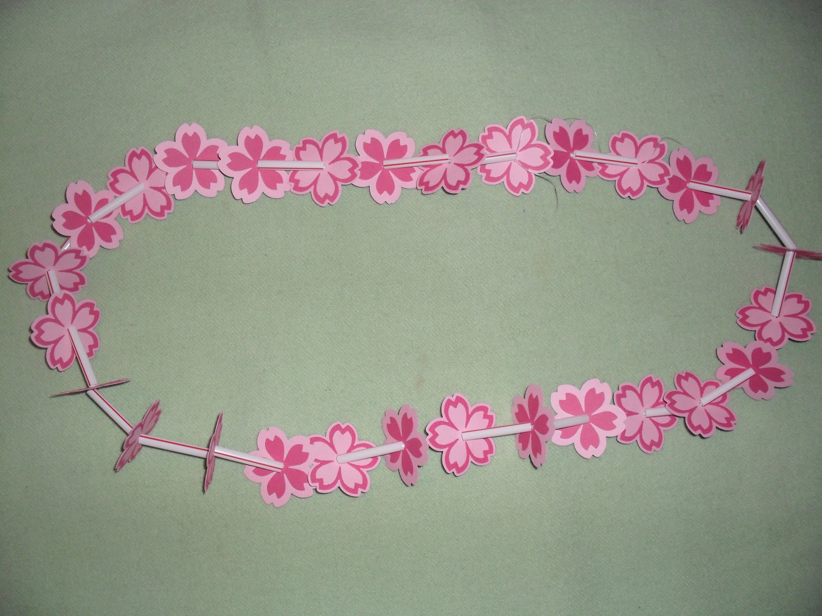 Photo Craft: Cherry Blossom Straw Lei