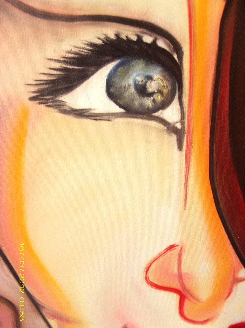 Tablouri abstracte picturi moderne ulei: "Untitled Love" - Tablou ...