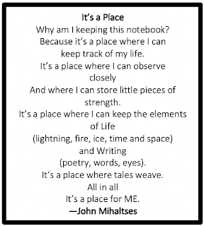 A Step Away From Them: A Writerly Life - Developing a Writer's Notebook 1/4