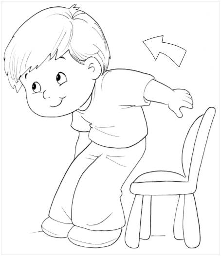 Stand Up Sit Down Sketch Coloring Page