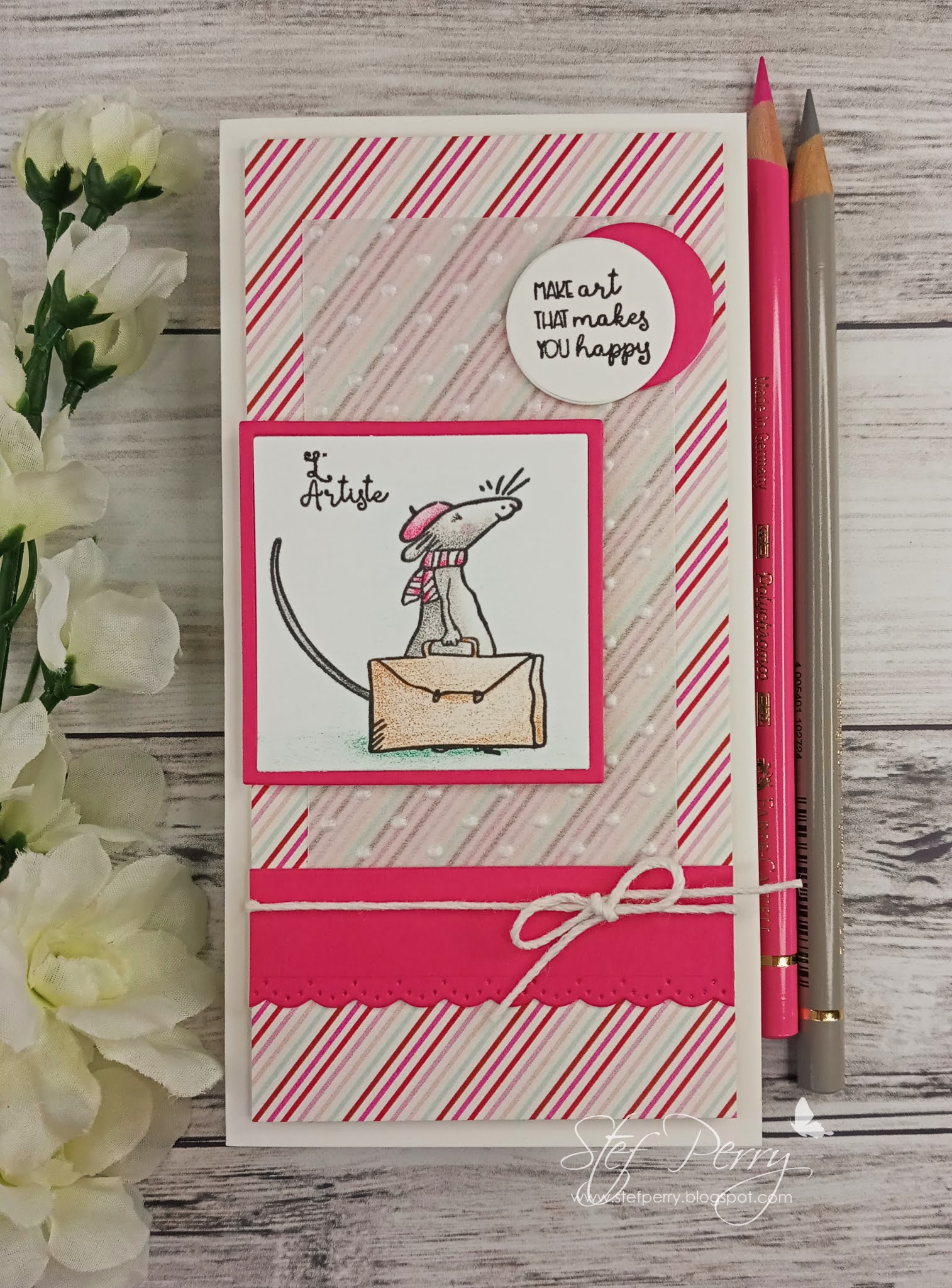 Perry Papercrafts: L' Artiste for the Tic Tac Toe Challenge