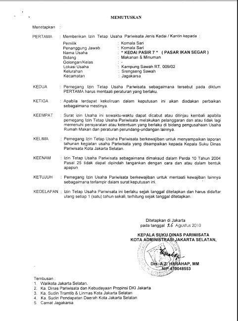 Surat Pernyataan Tidak Keberatan Dari Pemilik Rumah Contoh Seputar