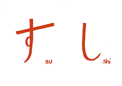 My Sketchblog: Learning Japanese-Hiragana-SU and SHI