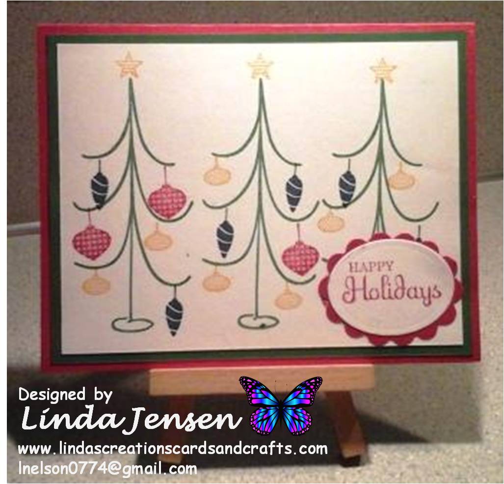 Linda's Creations Cards & Crafts: Holiday Happiness Multi Tree Card