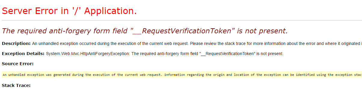 Prevent Mvc Aspnet Web Application From Cross Site Forgery Attack
