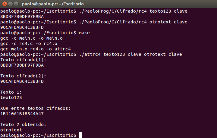 PaoloProgrammer: Una debilidad del cifrado RC4 - Reutilizacion del KeyStream