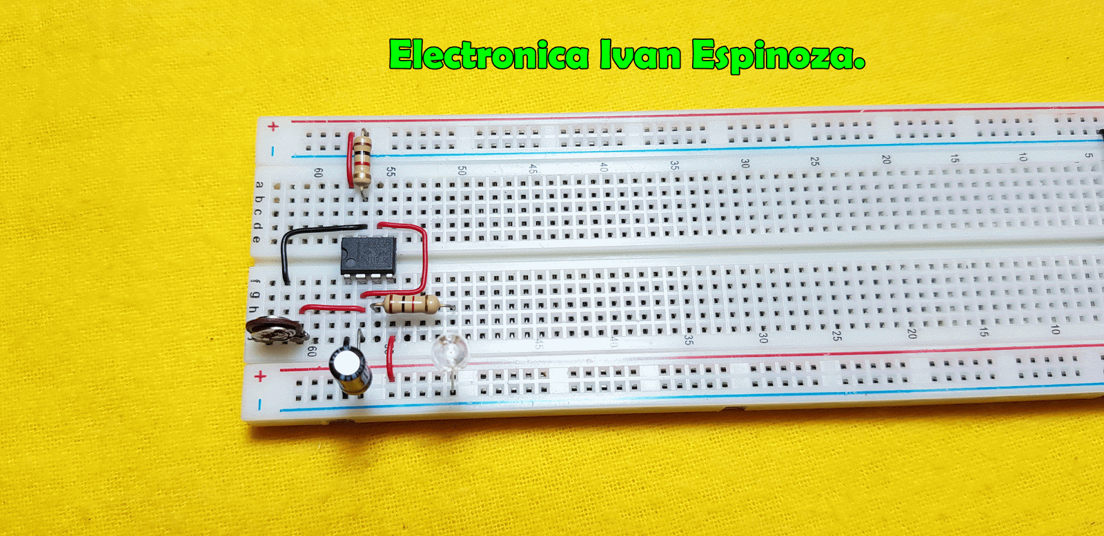 Circuito secuencial con diodos leds | En Protoboard y Baquelita.