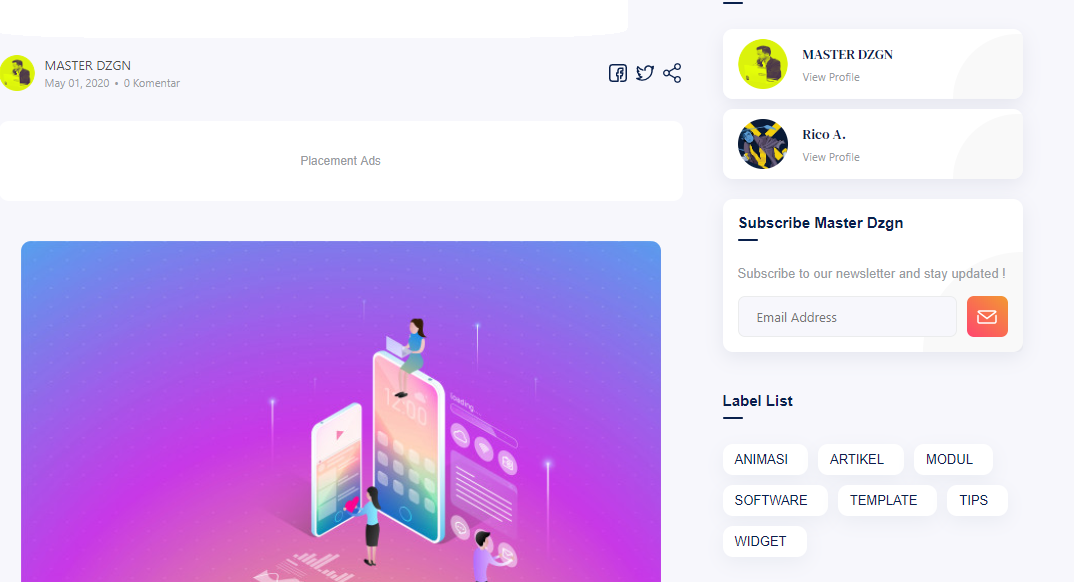 TEMPLATE BLOG ERA MATERIAL DESIGN