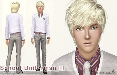 My Sims 3 Blog: School Uniforms part 3 by Lemon Leaf