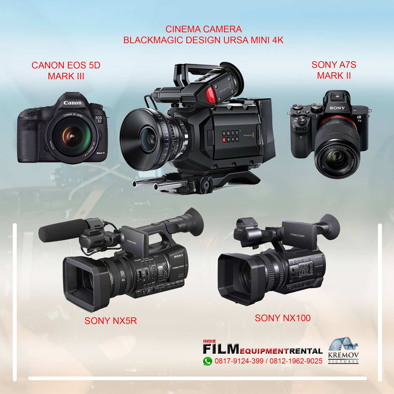 Equipment Rental | Sewa Kamera Banten - KREMOV PICTURES