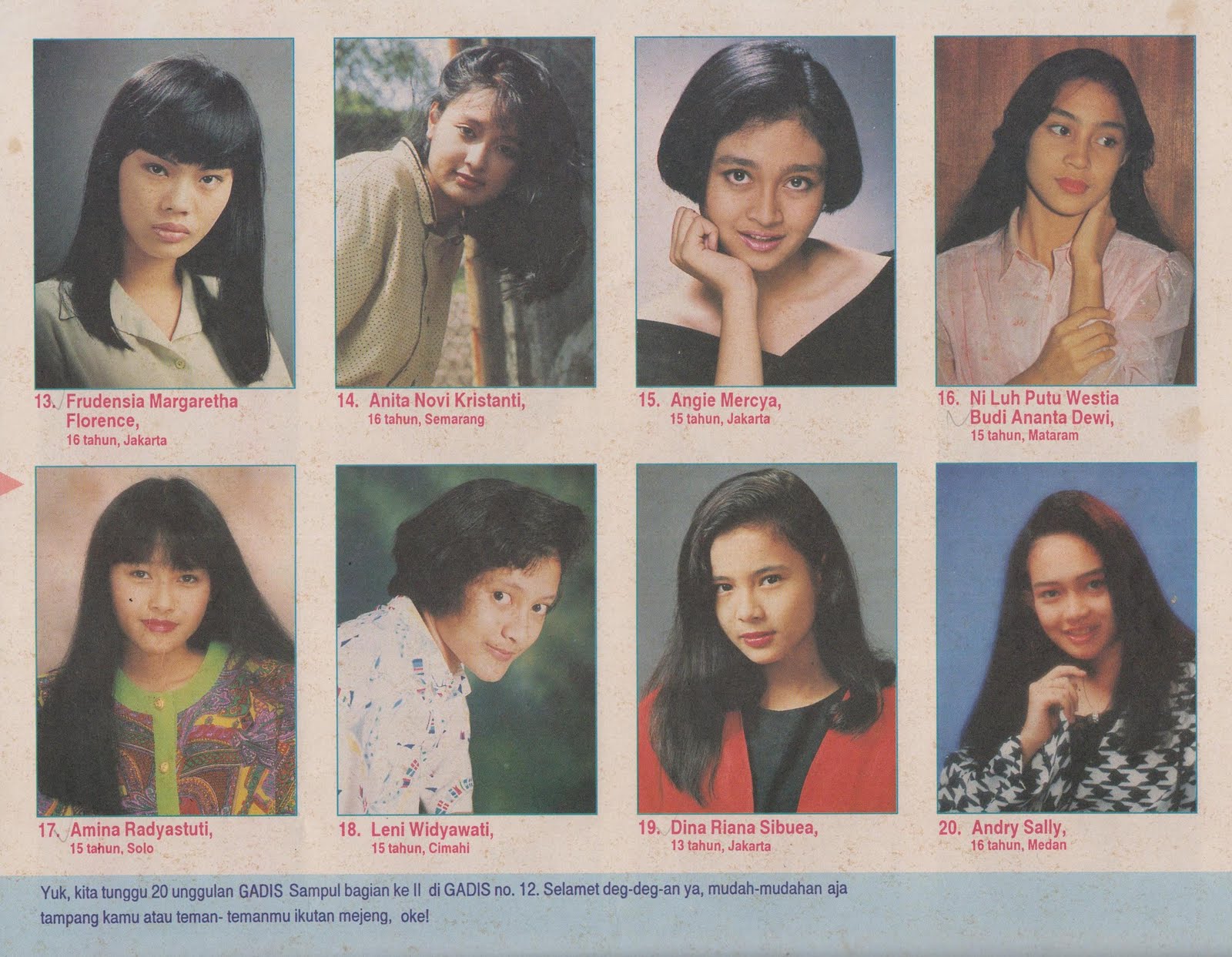 Unggulan Gadis Sampul 1992 (1) | QQ