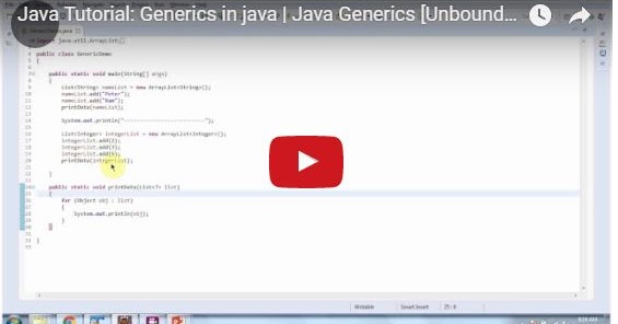 JAVA EE: Java Tutorial: Generics in java | Java Generics [Unbounded ...