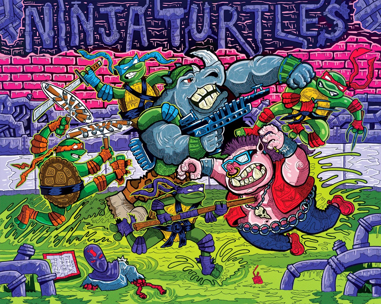Pretty Weird Art: Colored Ninja Turtles