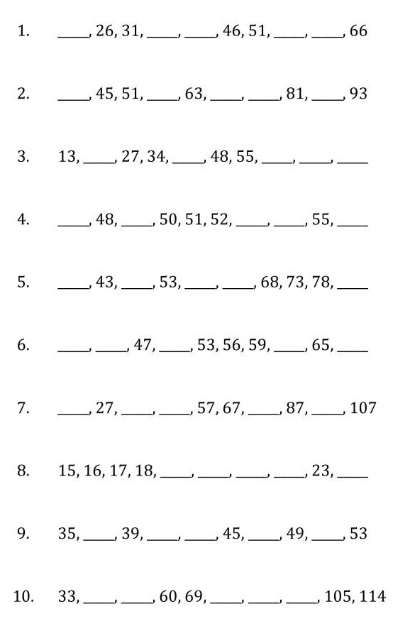 Centro de Adultos Rubielos de Mora: COMPLETA LAS SERIES NUMÉRICAS