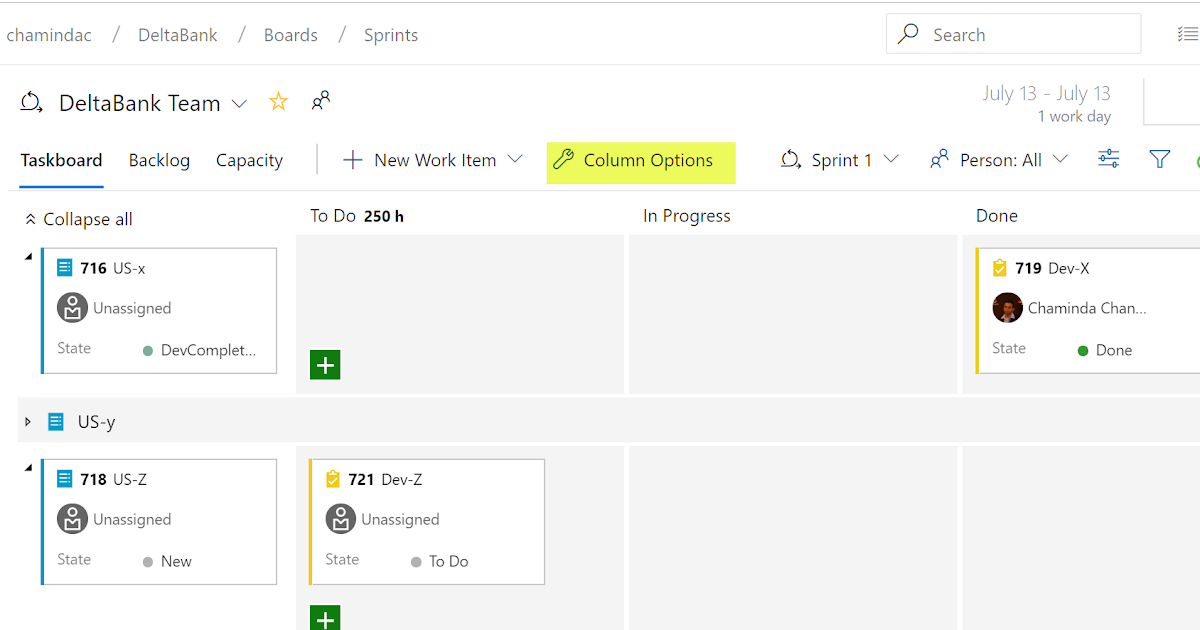 Chaminda S Devops Journey With Msft Customizing Columns In Your Azure Devops Sprint Task Boards