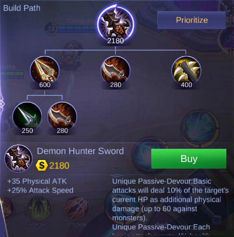 All Attack Items in Mobile Legends Bang Bang Season 9