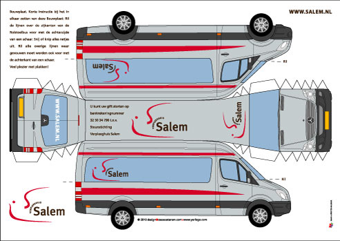 SP. Papel Modelismo: PaperCraft Mercedes Benz Sprinter