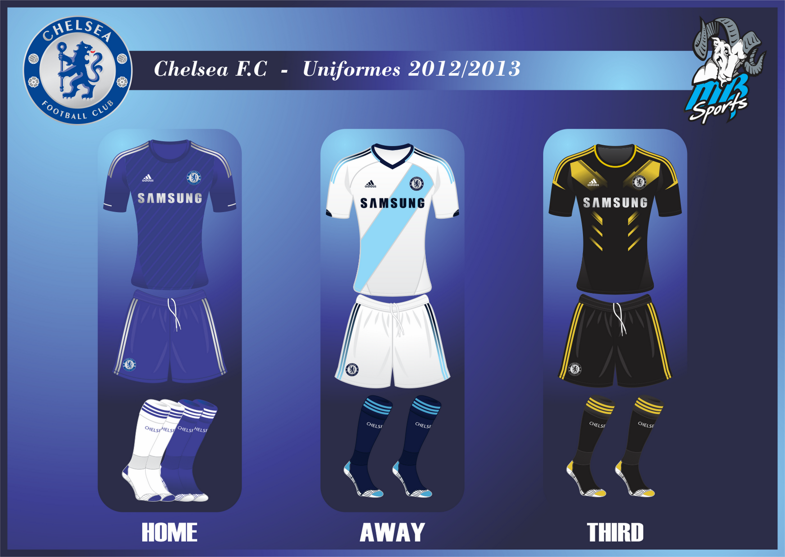 MLB Designer: Uniformes 2012/2013 Chelsea