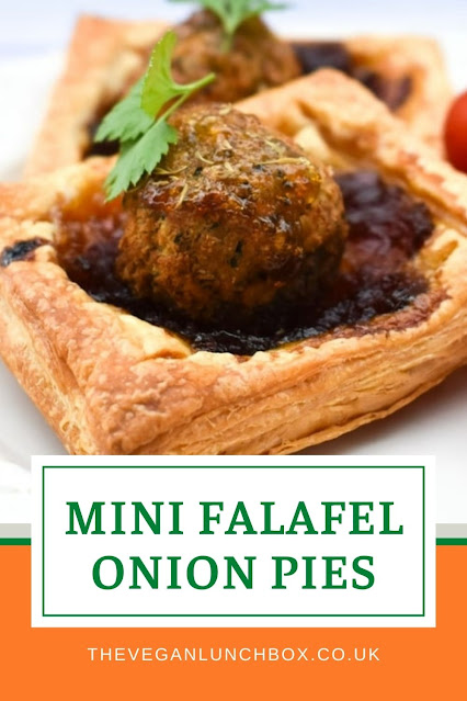 Mini Falafel Onion Pies - theveganlunchbox.co.uk