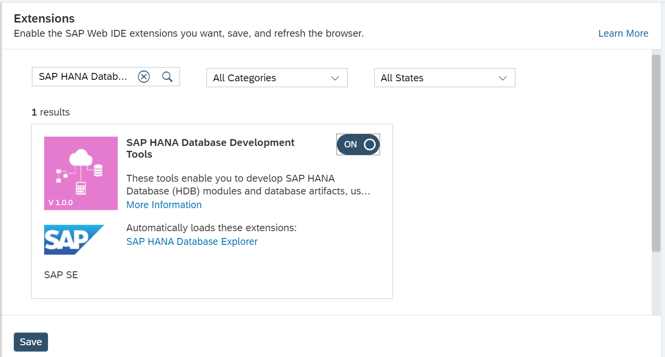 SAP TUTORIALS: Set Up SAP Web IDE for SAP HANA and Node.js artifacts