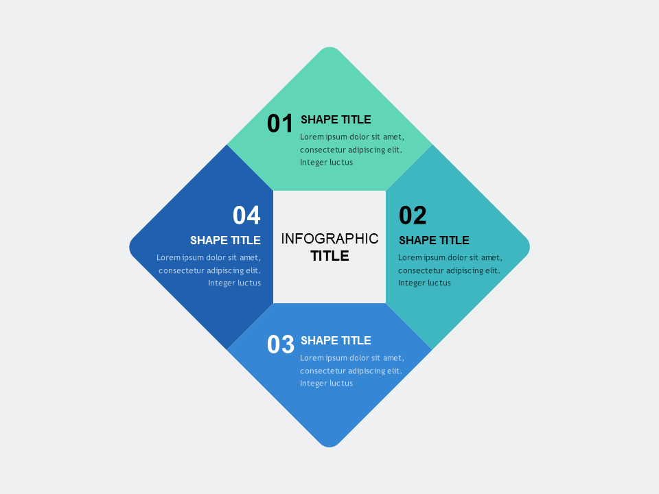 Diamond Four Section PowerPoint Templates - PowerPoint Free