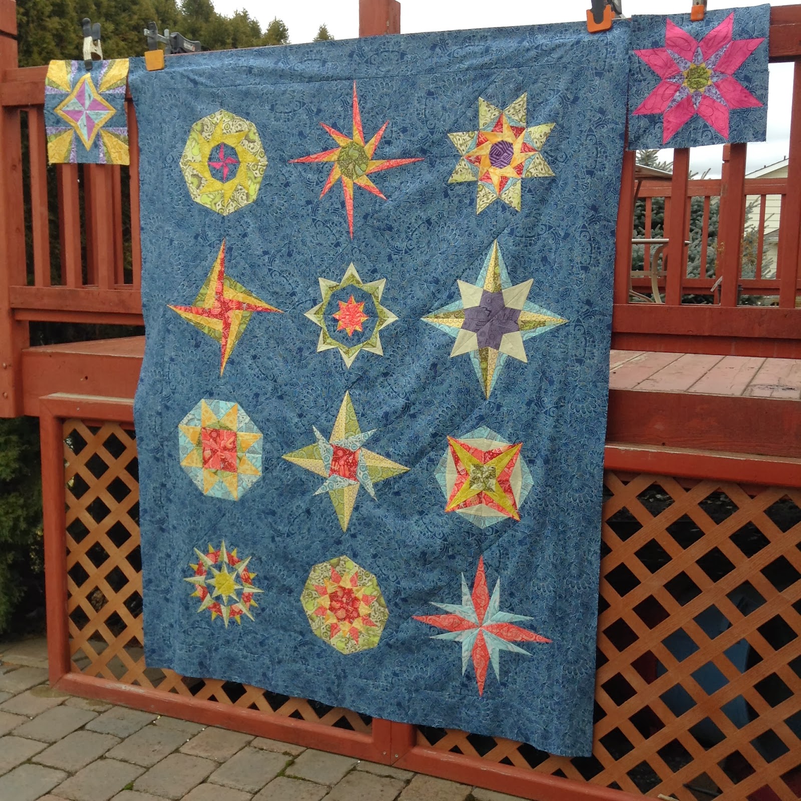 Solar Threads: Sea Star Quilt Top Finished!!