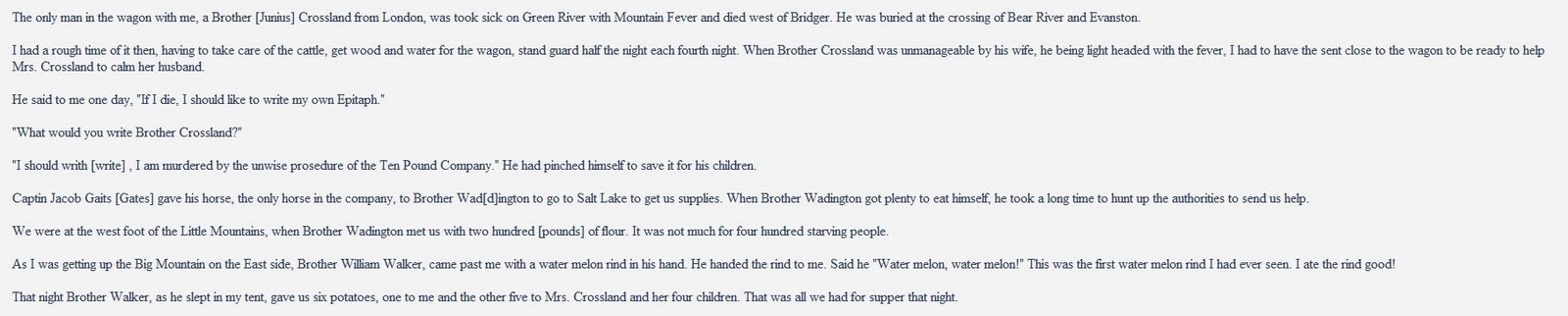 Goodman and Mendenhall Family History