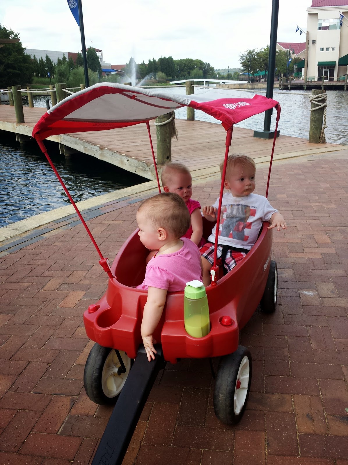 Triplets + Toddler: Radio Flyer Triple Play Wagon