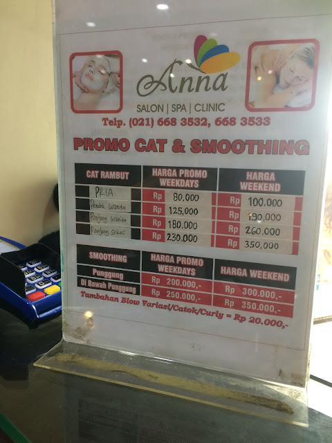 TanAsterP: Update Harga Salon Anna - Mangbes 28 Feb 2017