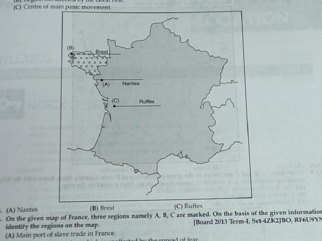 PIS VADODARA - STD 9: Map of French Revolution